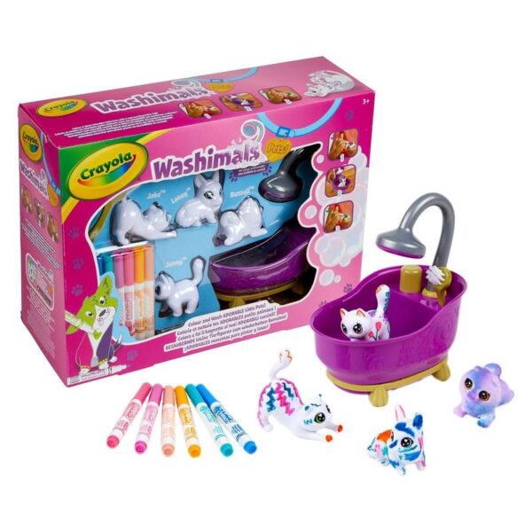 Crayola Washimals Mascotas set de baño refrescante para pintar y lavar ...